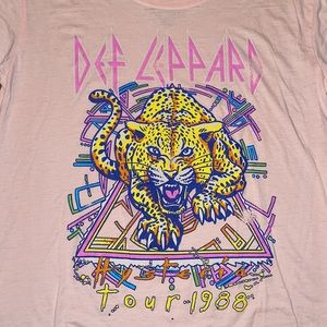 Def Leppard | Tops | Nwt Def Leppard Pink Tshirt | Poshmark